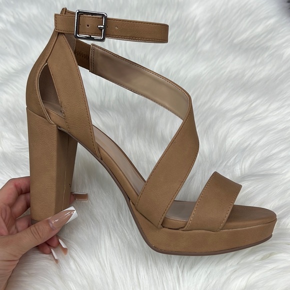 Shoes | Tan Platform High Heels | Poshmark